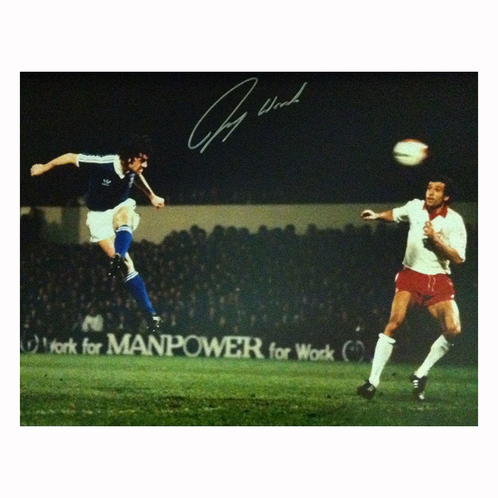 John Wark Signed Ipswich photo. - All Star Signings