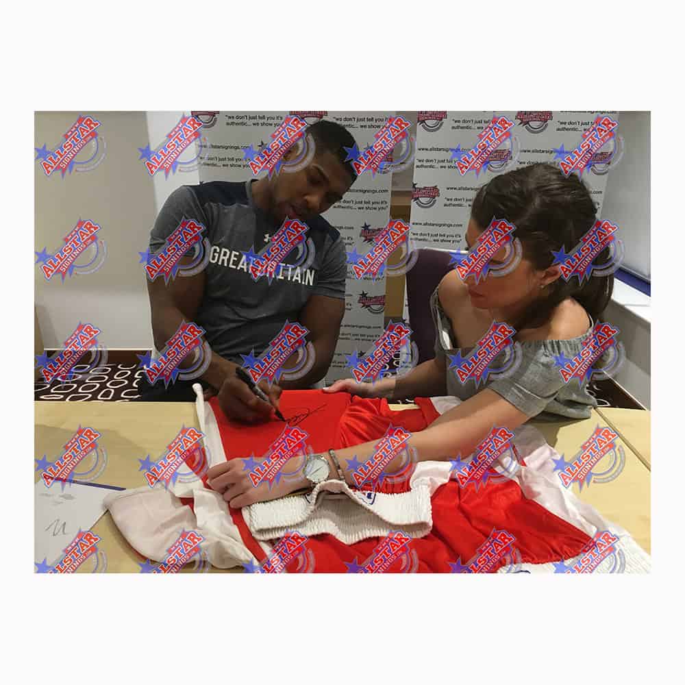 Anthony Joshua signed boxing trunks - All Star Signings
