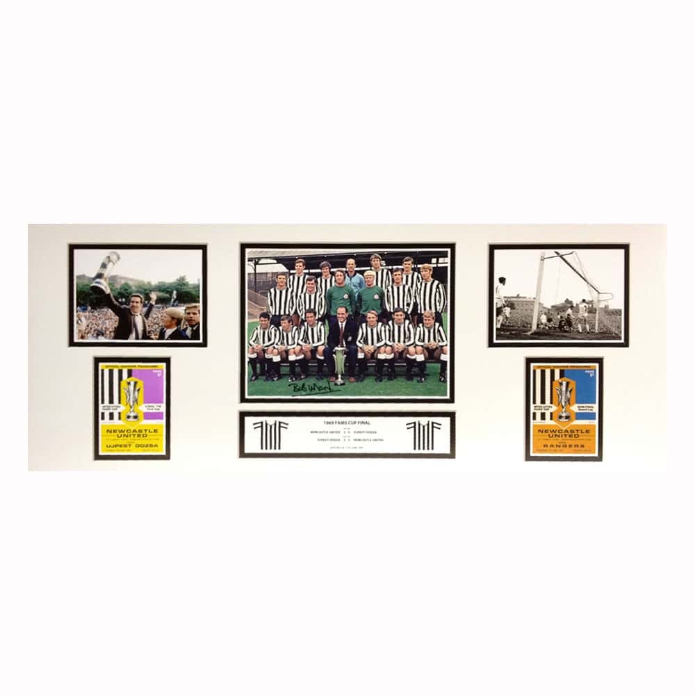 Bobby moncur Newcastle United 1969 Fairs Cup Final signed storyboard ...