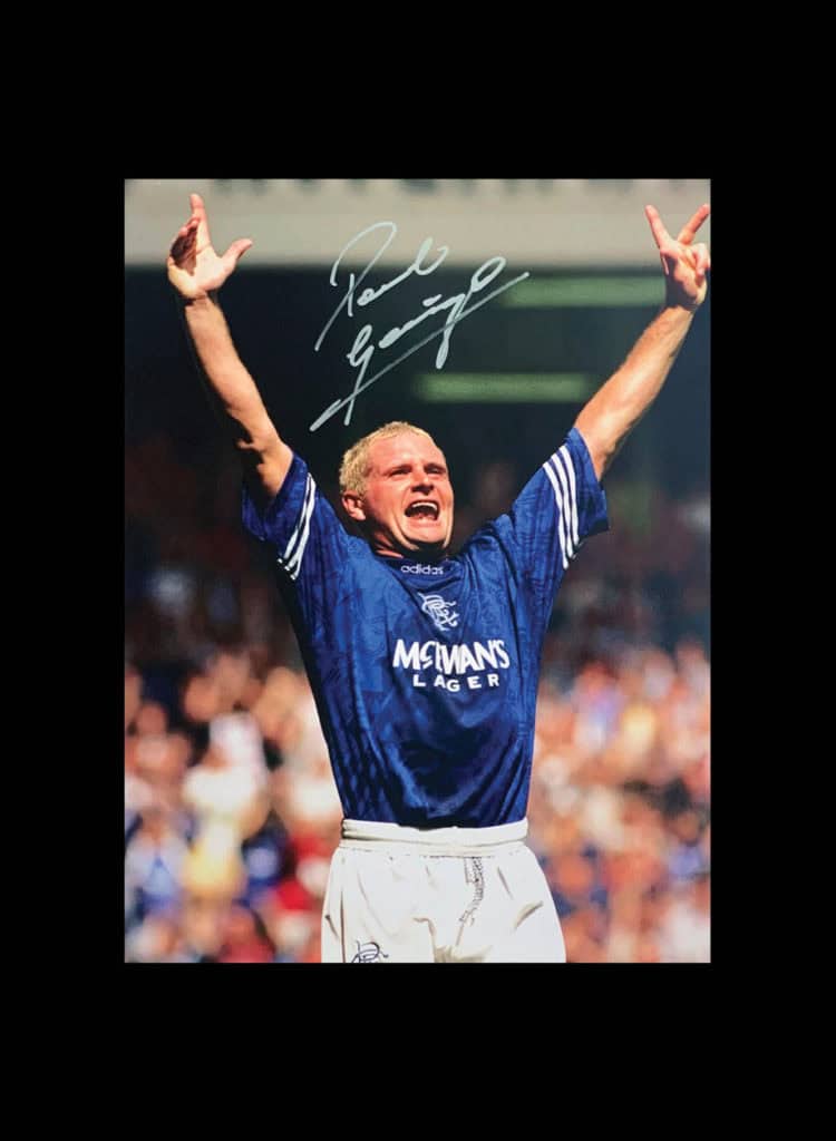 Paul "Gazza" Gascoigne signed Italia 90 World Cup photo - All Star Signings