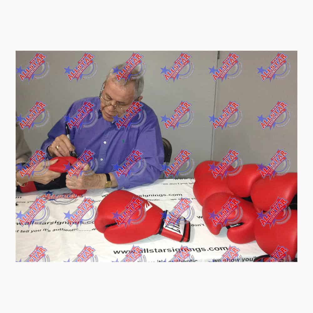 Terry Downes signed boxing glove - All Star Signings