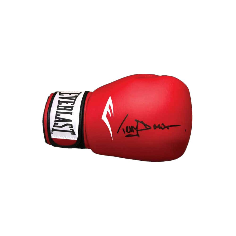 Terry Downes signed boxing glove - All Star Signings