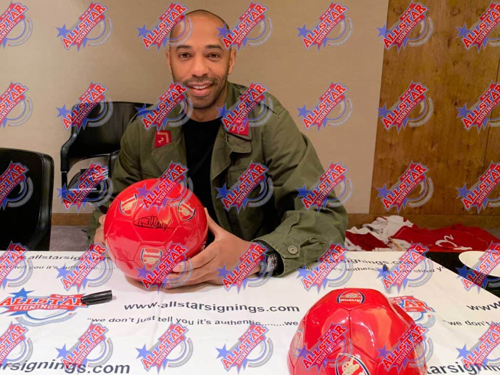 Thierry Henry signed Arsenal football - All Star Signings