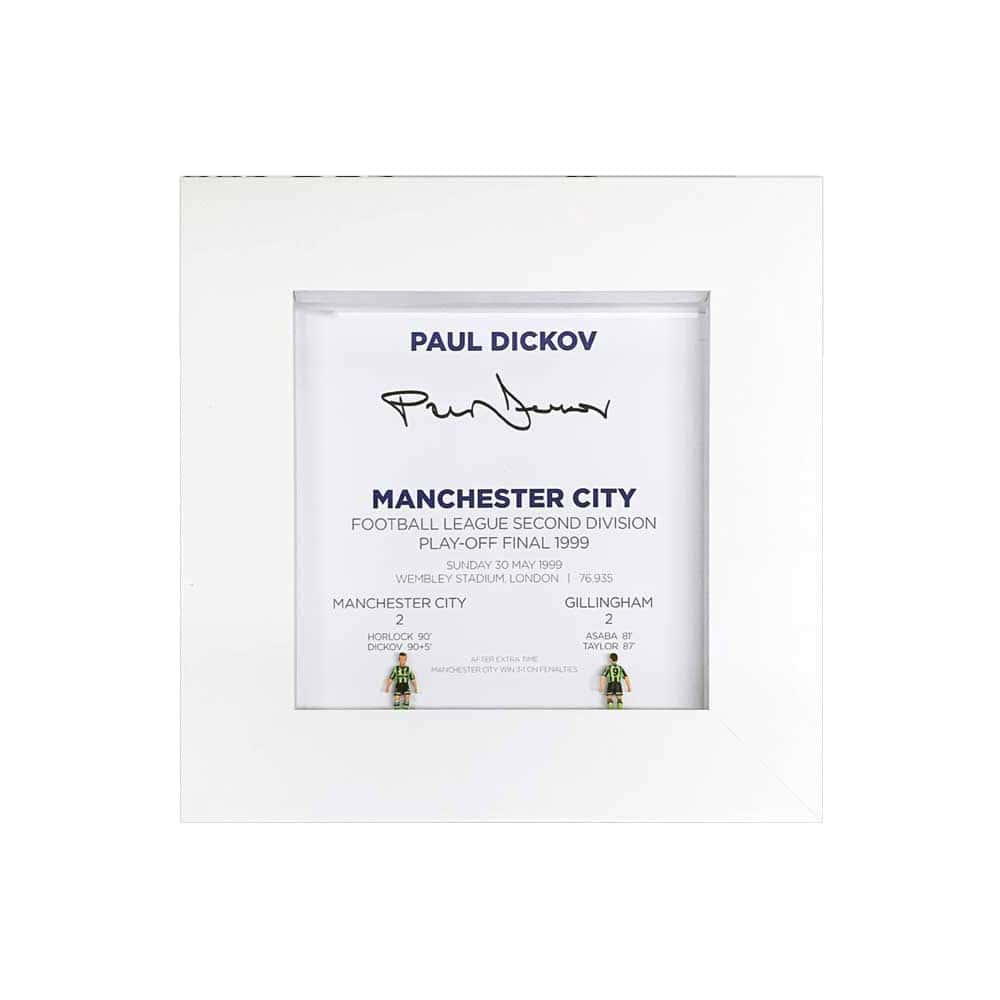 Paul Dickov signed hand painted 1999 Playoff Final Subbuteo style ...