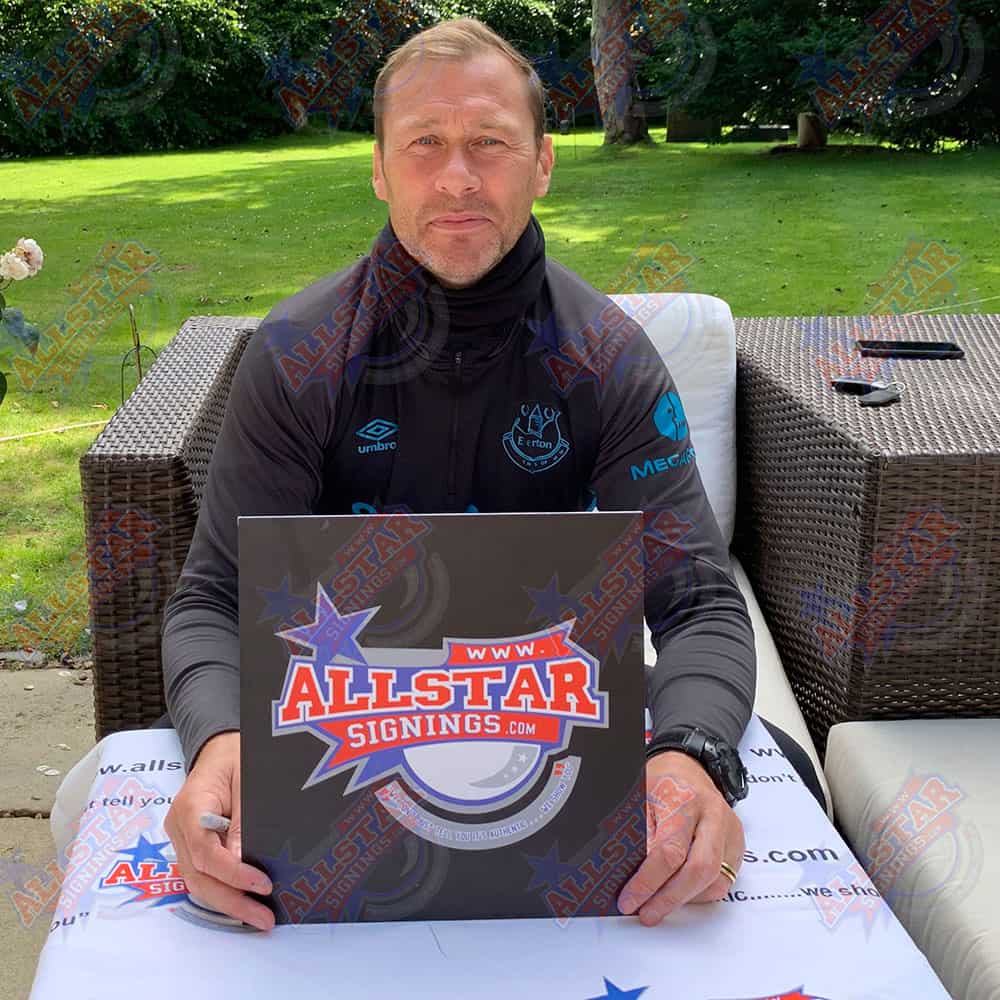 Duncan Ferguson signed Everton 1995 FA Cup Final photo - All Star Signings