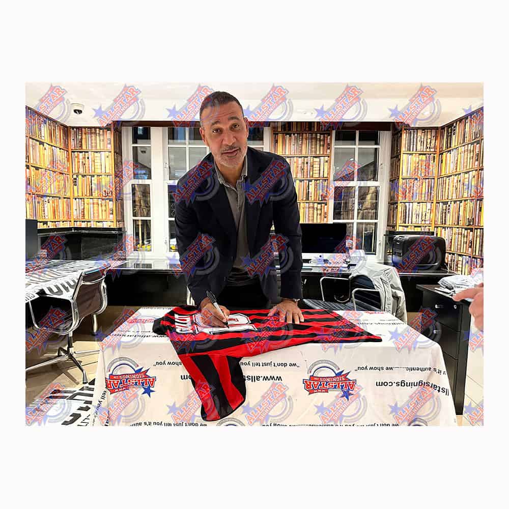 Ruud Gullit signed AC Milan 1988 retro home shirt - All Star Signings