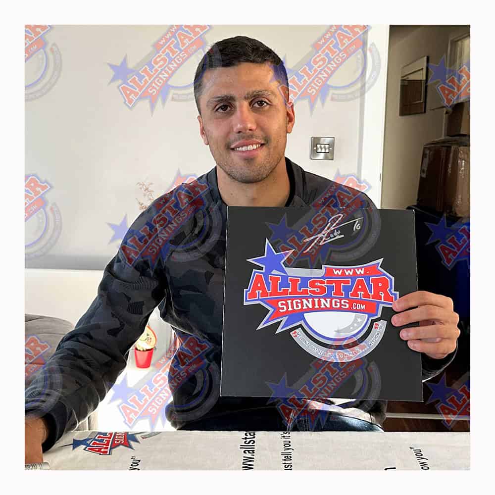Rodri signed 2023 Champions League Final 30×16 photo - All Star Signings