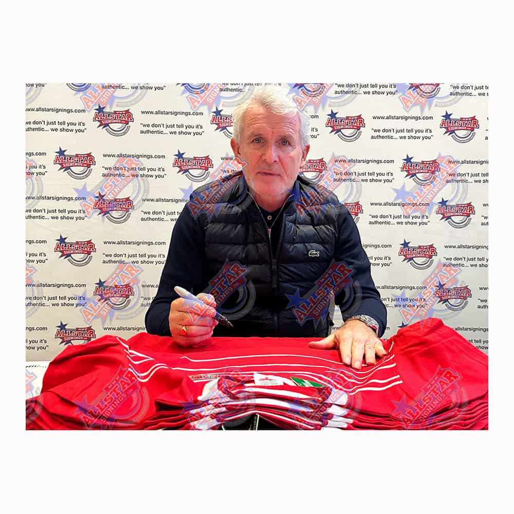 Mark Hughes signed Wales 1984 Home shirt - All Star Signings