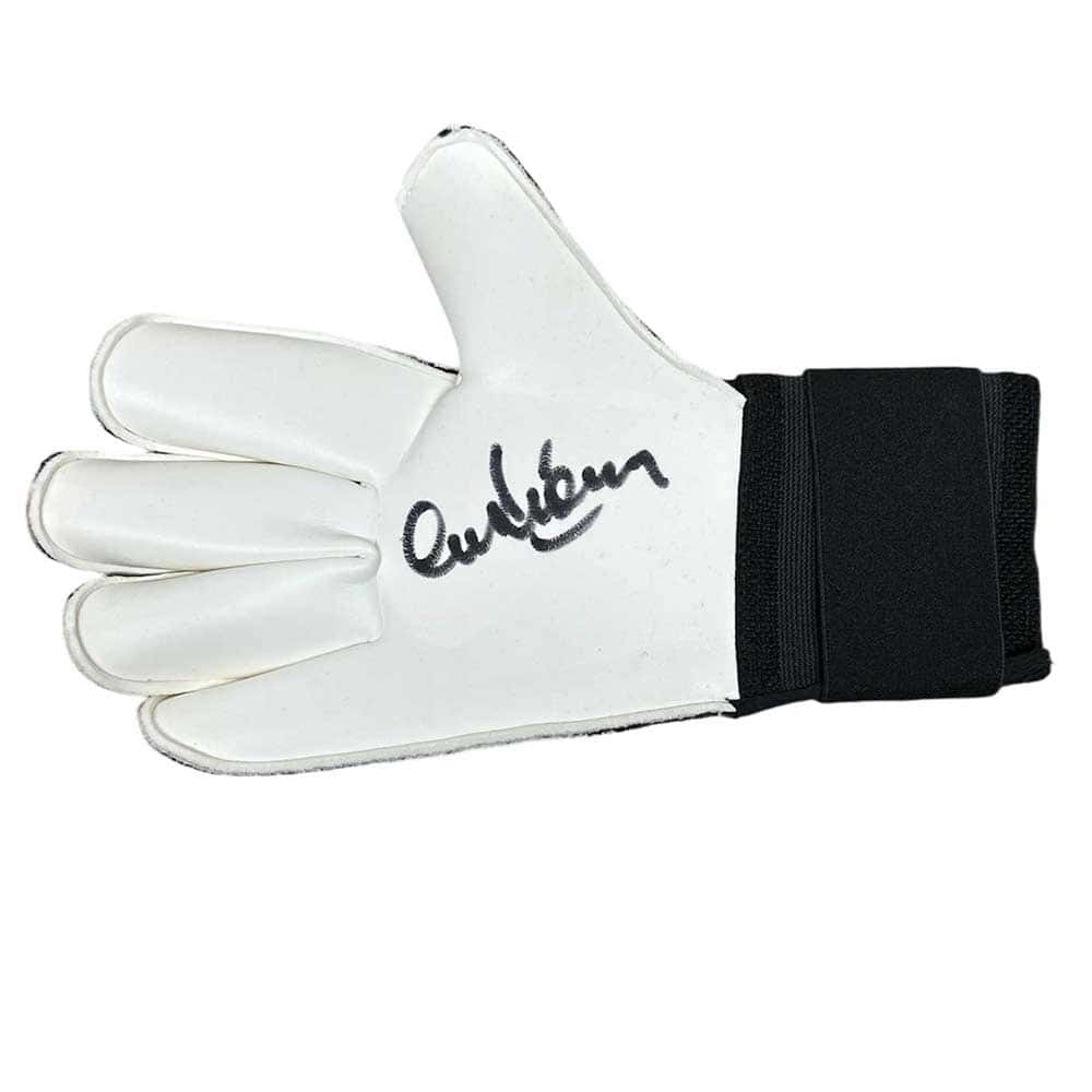 Alex Stepney signed goalkeeper glove - All Star Signings