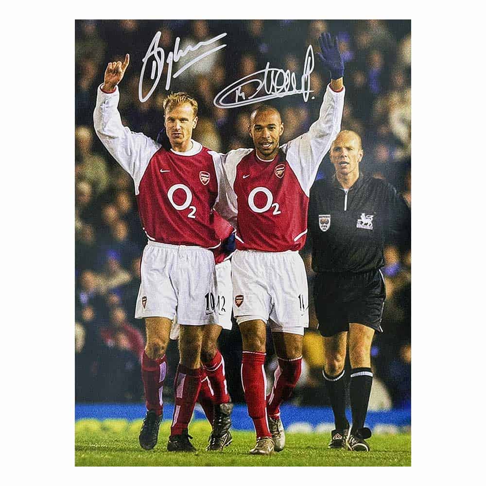 Thierry Henry & Dennis Bergkamp signed Arsenal 16×12 photo - All Star ...