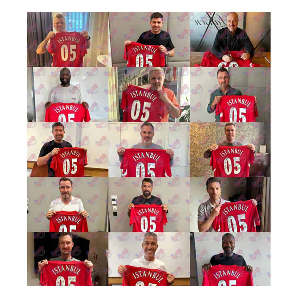 Liverpool 2005 CL Final Signed Shirt 15 players COA + proof